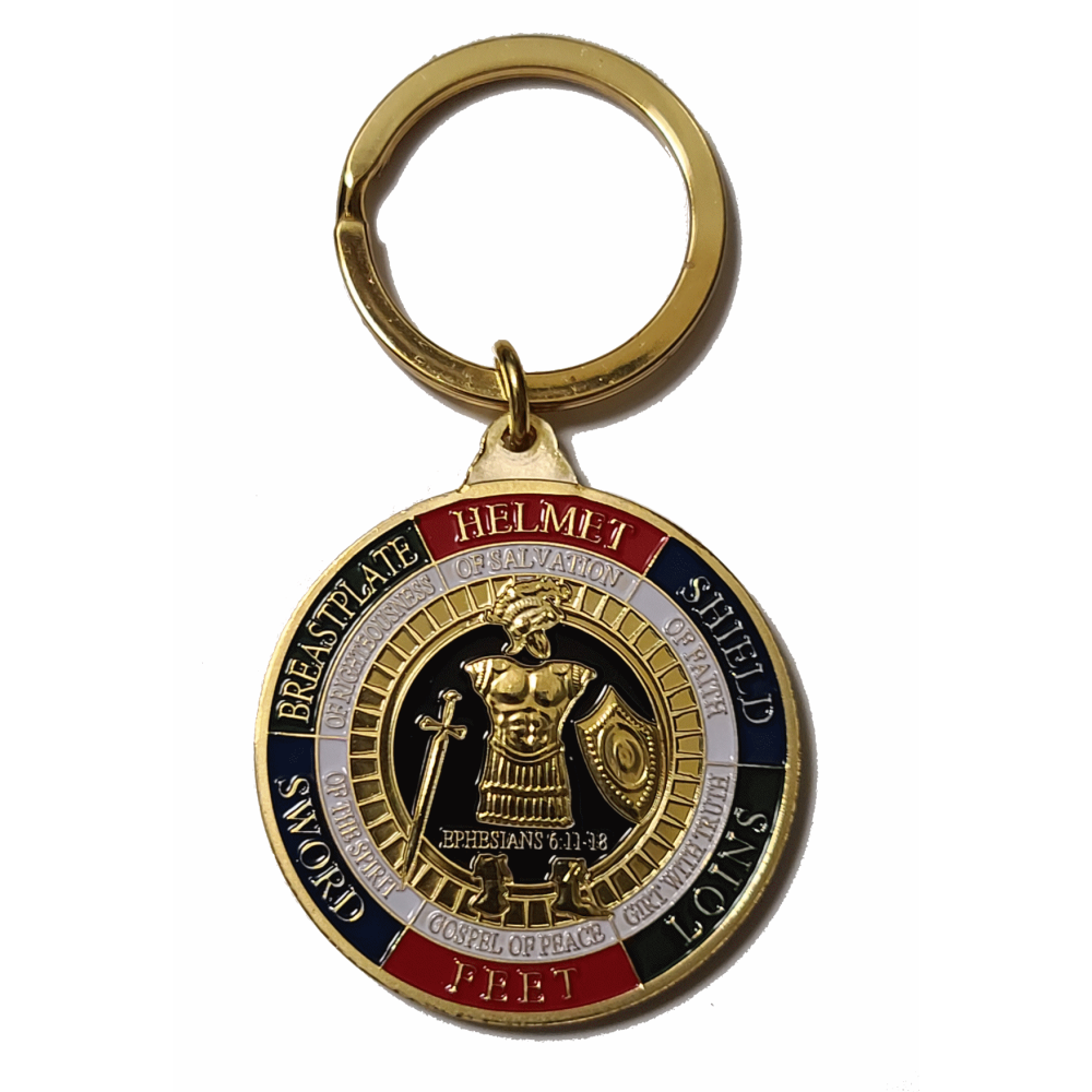 Armor of God Gold Pray Always Key Ring