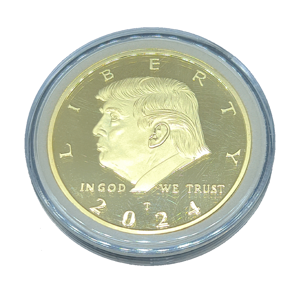 Trump 2024 Gold Liberty Challenge Coin